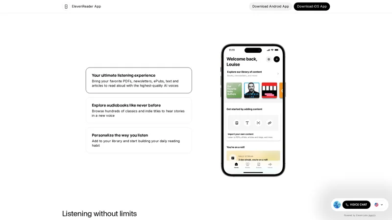 ElevenLabs Reader : Reviews, Price, Info & Alternatives Tools | AICavo