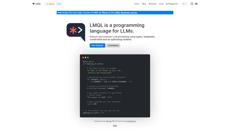 Lmql : Reviews, Price, Info & Alternatives Tools | AICavo